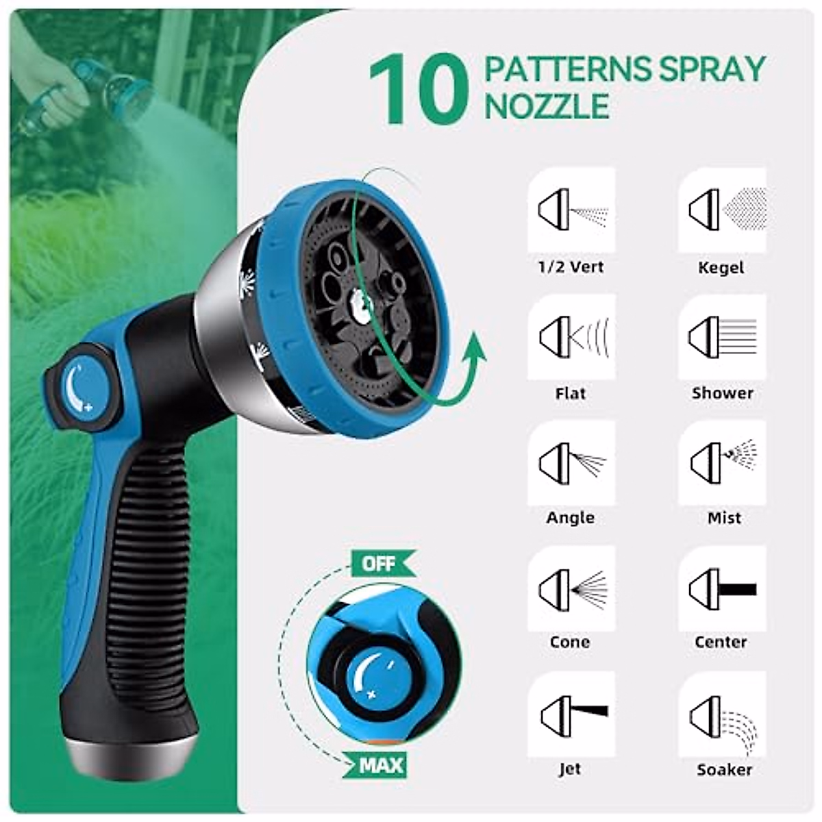 Garden Hose 50 ft - Metal Garden Hose Stainless Steel Water Hose Flexible Garden Hose 50 ft Collapsible and No Kink Water Pipe