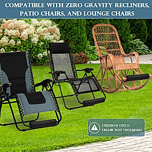Zero Gravity Chair Cushion for Foot Rest, COITEK Long 15.9in Chair Footrest Cushion for Universal Folding Reclining Patio Chairs Outdoor Patio Lawn Camping Use