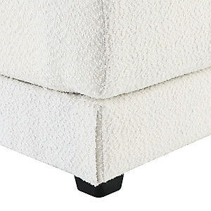 Acosure 120" Oversized Deep Sectional Sofa with Reversible Chaise,Convertible L-Shaped Couch,Space Saving,Loop Yarn Fabric 5-seat Armless Indoor Furniture for Living Room,Apartment,Cream