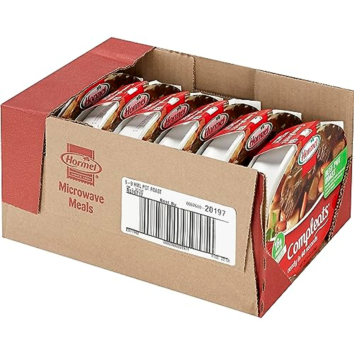 HORMEL COMPLEATS Beef Pot Roast Microwave Tray, 9 Ounces (Pack of 6)