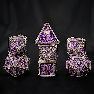 UD Unique Dice DND Metal Dice Set D&D Polyhedral Dice Set with Gift Box Metal Box DND Dice Set Polyhedron Dice for Dungeons and Dragons MTG D&D RPG Table Games D4 D6 D8 D10 D12 D20 Role Playing Game