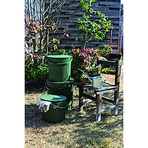 八幡化成(Hachimankasei) Yahata Kasei Garden Tool Bucket with Lid, 2.8 gal (8 L), Green