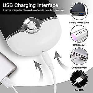 MISMXC Eyelash Fan,Rechargeable Handheld Mini Fan Lash Dryer with Built in Sponge,Perfect for Eyelash Extension Application