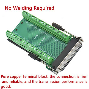 ANMBEST DB37 Solderless RS232 D-SUB Serial to 37-pin Port Terminal Female Adapter Connector Breakout Board