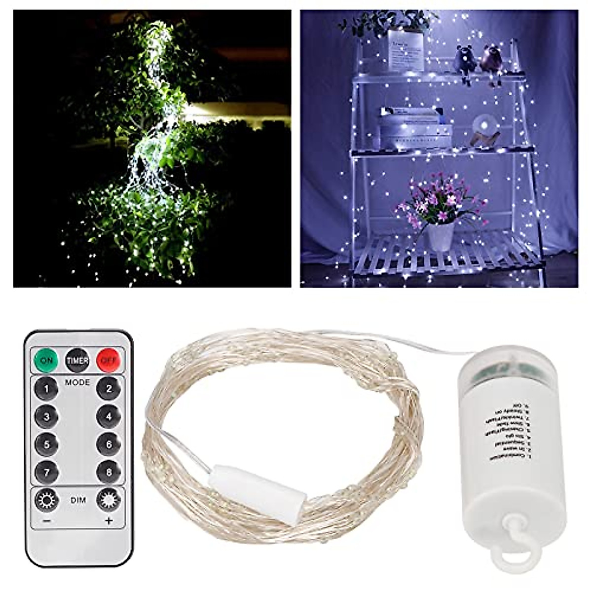 Fairy String Lights, Light Fixture Curtain String Ligh Christmas Light String Decorative Lamp, 8 Modes for Home Garden