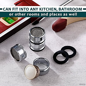 4Pcs Bathroom Faucet Aerator Replacement - 15"/16" 24mm Kitchen Sink Faucet Aerator Bathroom Sink Faucet Attachment High Flow Faucet Aerator for Sink - Faucet Sprayer Attachment Sink Faucet Aerators