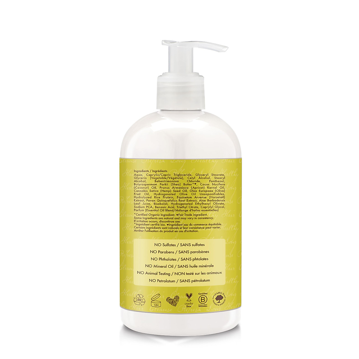 Shea Moisture Cannabis Sativa Hemp Seed Oil Lush Length Conditioner Unisex, 12.98 Fl Oz (Pack of 1)
