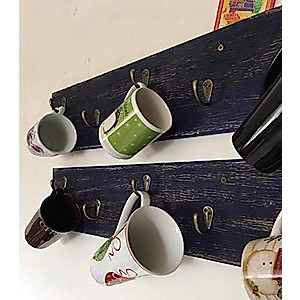 Yansanido Pack of 24 Mini Bronze Tone Vintage Style Double Hole Metal Single Hook Hangers Door Hook Hanging with 48 Screws