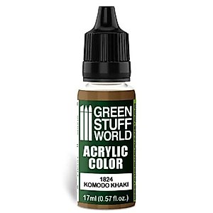 Green Stuff World Acrylic Pints | Modeling Colors 17ml Dropper (Komodo Khaki) 1824