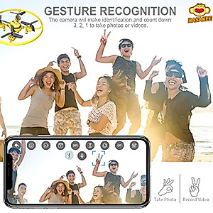 HASAKEE Q8 FPV Drone with 1080P Camera for Kids Adults,RC Drones for Kids,Quadcopter with Yellow Light,Altitude Hold,Gravity Sensor and Remote Control,Kids Gifts Toys for Boys and Girls
