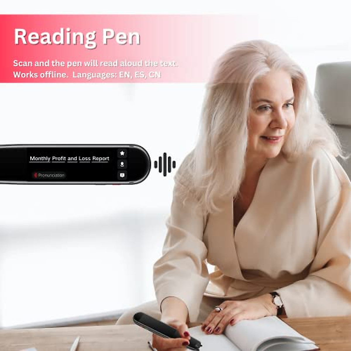 Youdao Dictionary Pen 3 | Scanning Pen for Dyslexia, Translator & Language Learning Pen for Chinese, Spanish & English | Exam Reader Pen | Electronic Dictionary 2.7.0 & 2.7.1 System