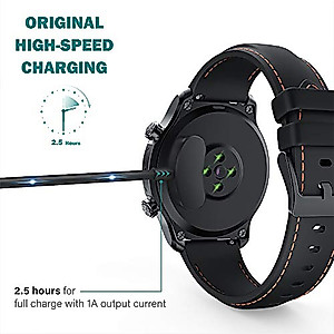 TUSITA [2-Pack Charger Compatible with TicWatch Pro 3, Pro 3 LTE, Pro X, E3 Smart Watch - Magnetic USB Charging Cable 3.3ft 100cm - Smartwatch Accessories