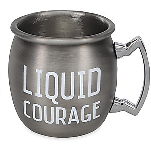 Pavilion Gift Company 2 Oz Silver Stainless Steel Moscow Mule Shot Glass Liquid Courage