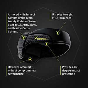 Storelli ExoShield Head Guard, Military-Grade Head Protection, Foam Padding Headband, Official Headgear of US Club Soccer, Black, Size 4