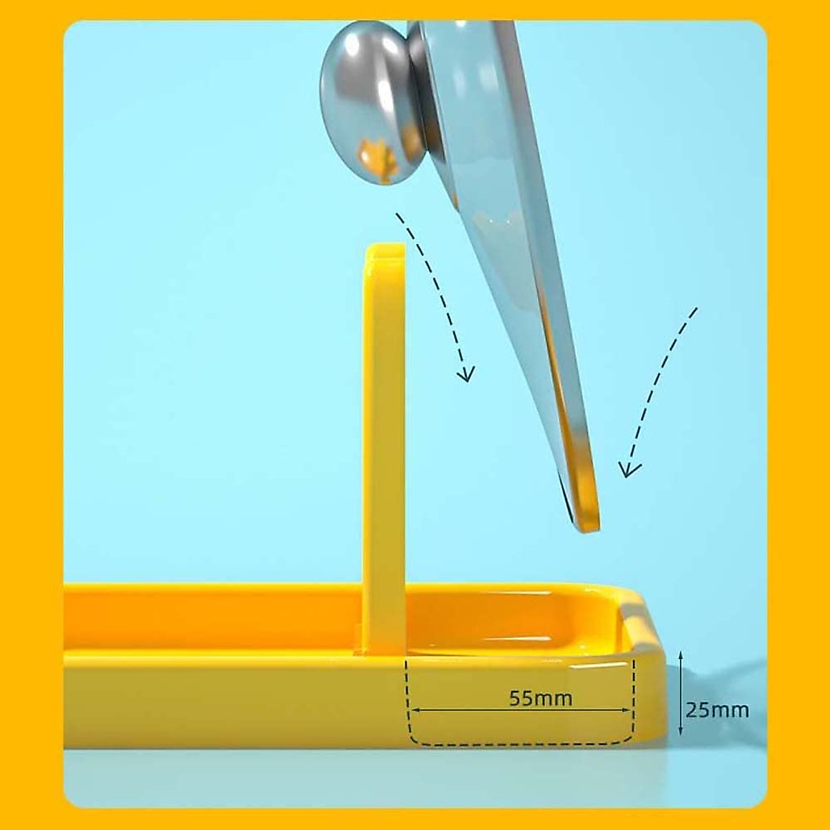 Pot Lid Holder Foldable Plastic Kitchen Accessories Organizer Storage for Stove Top Stand Spoon Rest(Yellow)