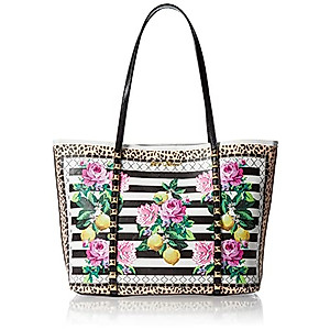 Betsey Johnson Amazing Tote Bag, Black/White