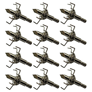 e5e10 12PK Archery Judo Broadheads Points Tips 100Grain Paw Point Arrowheads for Hunting Small Animals (Sharphead)