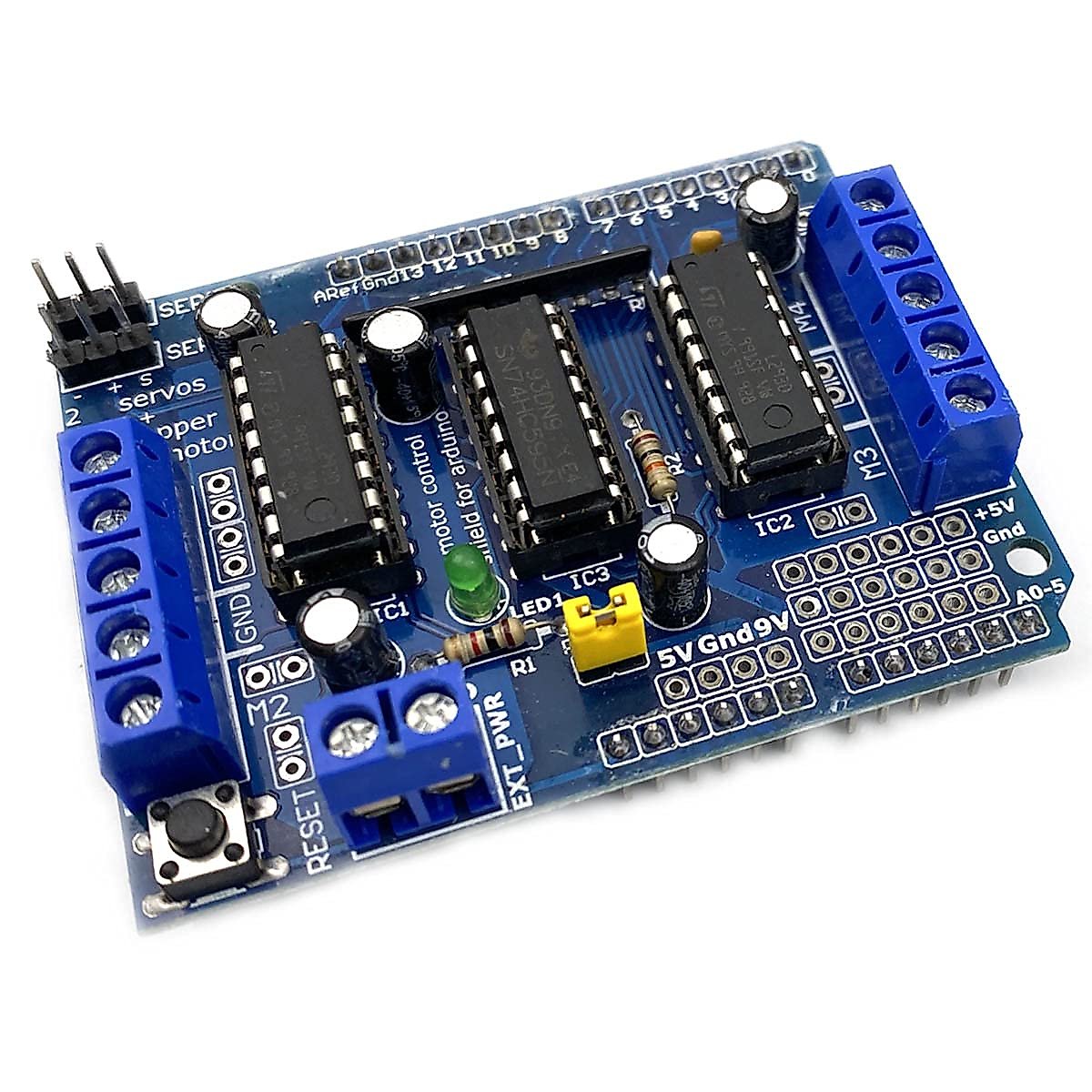 Kiro&Seeu L293D DC Motor Drive Shield Stepper Motor Drive Shield Expansion Board Compatible with Arduino Duemilanove Raspberry Pi