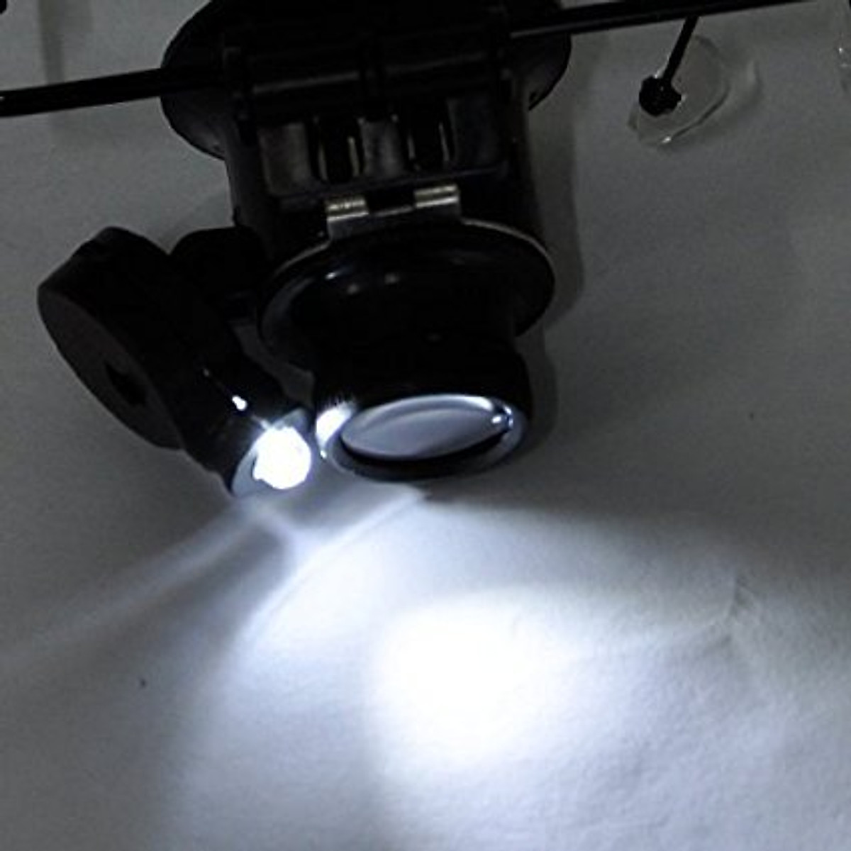 Watch Repair Eye Magnifier Glasses 20X Magnifying Glasses Loupe Jeweler LED Light Lamp Single Lens