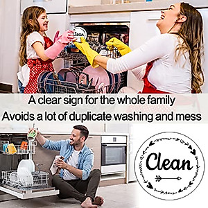 Dirty Clean Dishwasher Magnet,Dishwasher Magnet Clean Dirty Sign Magnet for Dishwasher Dish Bin That Says Clean or Dirty Dish Washer Refrigerator for Kitchen Organization and Storage Necessities