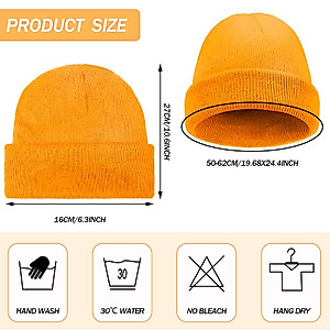 16 Pack Winter Beanies Bulk Cold Weather Unisex Hat Cuff Warm Skull Cap for Men Women Driving Cycling Hiking, Skating (Multicolor)