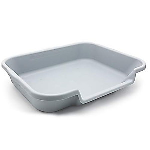 PuppyGoHere Dog Litter Box, Large Size, Misty Gray, Durable & Pet Safe Puppy Litter Box, Indoor Open Top Entry Dog Litter Pan, Comfortable for Dogs, Great for Dogs up to 20 lbs