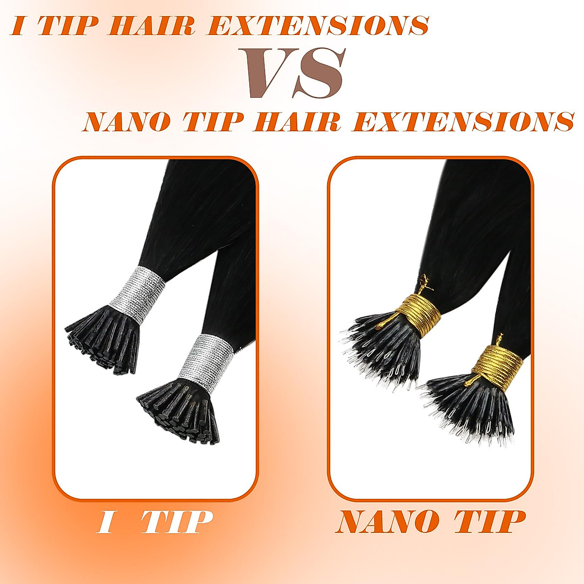 Sunny Hair 22inch I Tip Hair Extensions Human Hair Black Itip Human Hair Extension Jet Black I Tip Hair Extensions Black for Party Itips for Women Tip Hair Extensions Add Length 50G 50S