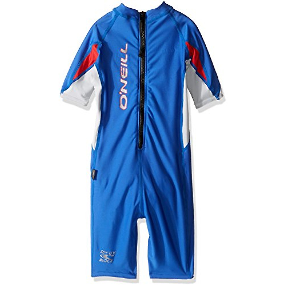 O'Neill Toddler O'Zone UPF 50+ Short Sleeve Spring Suit, Blue/Grey/Red, 1