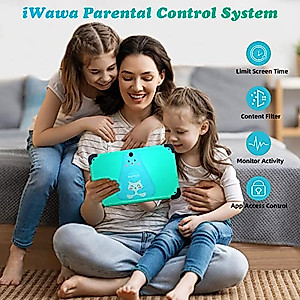 weelikeit Kids Tablet 7 inch Android 11, Learning Tablet for Children, 2GB + 32GB Toddler Tablets with YouTube, Netflix, WiFi 6, Bluetooth 5.0, Dual Camera, Shockproof Case, Stand, Stylus(Green)