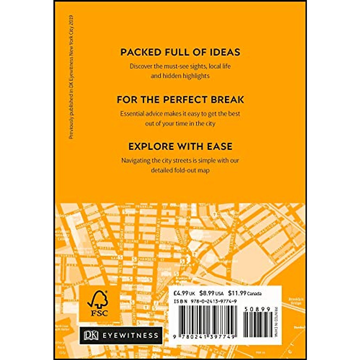 DK Eyewitness New York City Mini Map and Guide (Pocket Travel Guide)