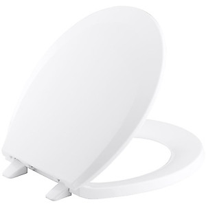 KOHLER K-4662-0 Lustra Round-front Toilet Seat, White