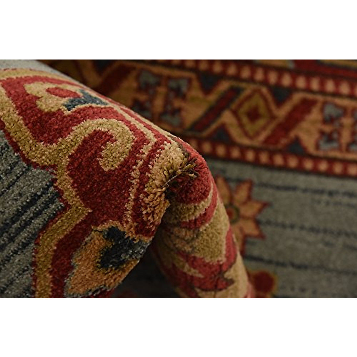 Unique Loom Sahand Collection Traditional Geometric Classic Light Blue Area Rug (7' 0 x 10' 0)