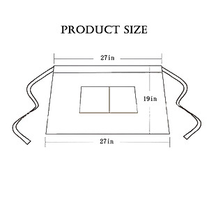 White Apron Waist,Half Apron,Chef Costume,Chef Apron For Men Women Adults Kitchen Cooking Aprons For Women With Pockets(White)