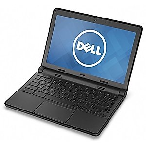 Dell Chromebook 11-3120 Intel Celeron N2840 X2 2.16GHz 4GB 16GB SSD, Black (Certified Refurbished)