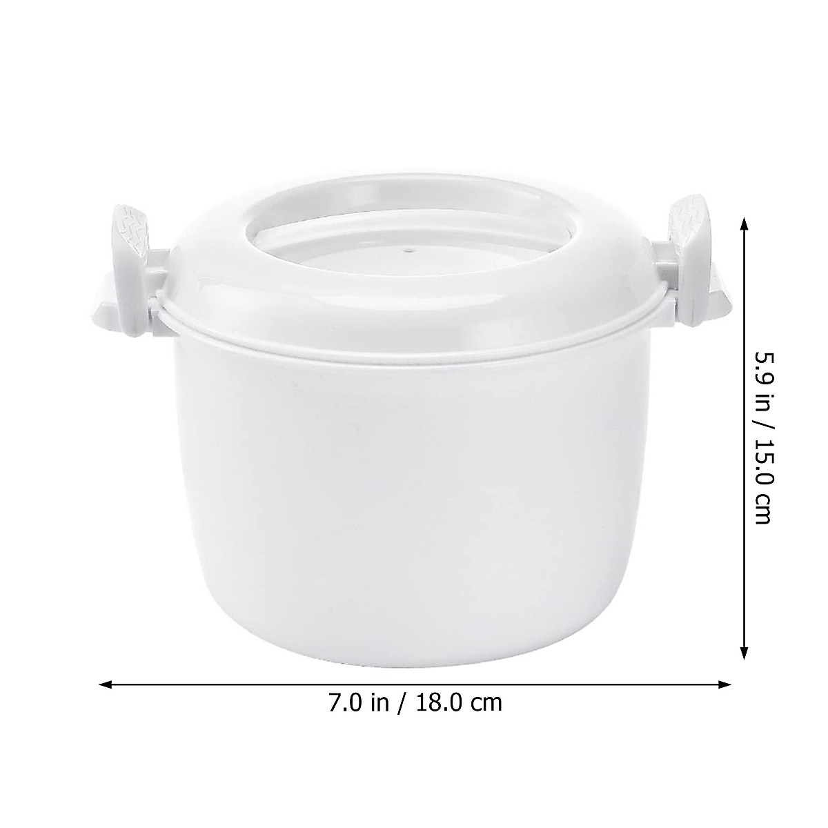 OSALADI Portable Rice Cooker Microwave Rice and Pasta Cooker Rice Steamer Microwave Food Container for Vegetables Soups Dishwasher Safe 1-2L
