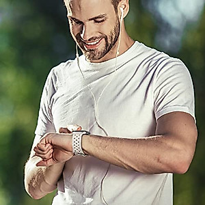 Distore Silicone Braided Weave Bands Compatible with Apple Watch 38mm 40mm 41mm 42mm 44mm 45mm 49mm, Replacement Sport Breathable Strap for iWatch Series Ultra SE 8/7/6/5/4/3/2/1 Women Men, Starlight