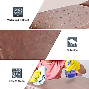 TTGIEET Waiting Room Chairs Office Guest Reception Bench, Faux Leather Lobby Chairs Salon Furniture Conference Room Chairs for Beauty Barber Barbershop (Brown)