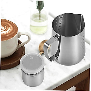 VOSAREA 1 Set Pull Cup Frothing Cup Bottle Cappuccino Tea Espresso Steaming Cup Espresso Milk Pitcher Coffee Creamer Pourer Milk Frother Cup Expresso Shots Cup Stainless Steel