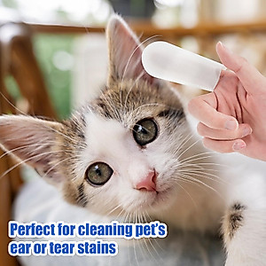 Avont 1 Pack Dog Ear Cleaner Wipes, Gentle Ear Relief Cleaning Finger Sheath for Cats Pets, 50 Disposable Pieces