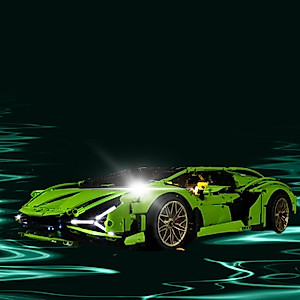 Vaodest LED Light for Lego 42107 Panigale V4R Motorcycle,Design and Configuration Compatible with Model 42107 (LED Light Only, Not Building Block Kit)