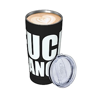 QIANGLAI Fuck-Cancer Stainless Steel Insulated Drinking Sport Cup Coffee Mug 20 Ounce with Lids and Straws