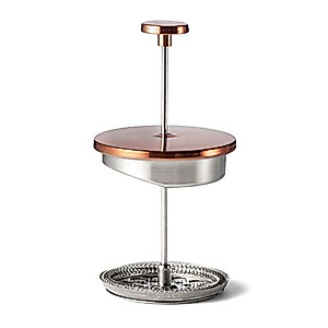 Floh French Press for Coffee & Tea in Rose Gold Copper - 34 Oz Insulated Stainless Steel Coffee Maker