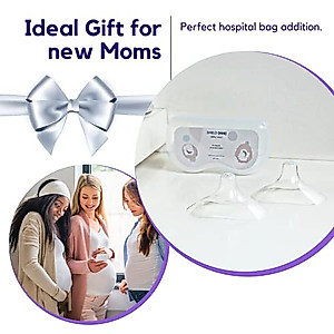 Next 9 Months Nipple Shields – Nipple Shields for Nursing with Carry Case – BPA-Free Silicone Breast Shields for Nursing – Nipple Covers for Breastfeeding, Latch Difficulties – Protect Sore Nipples