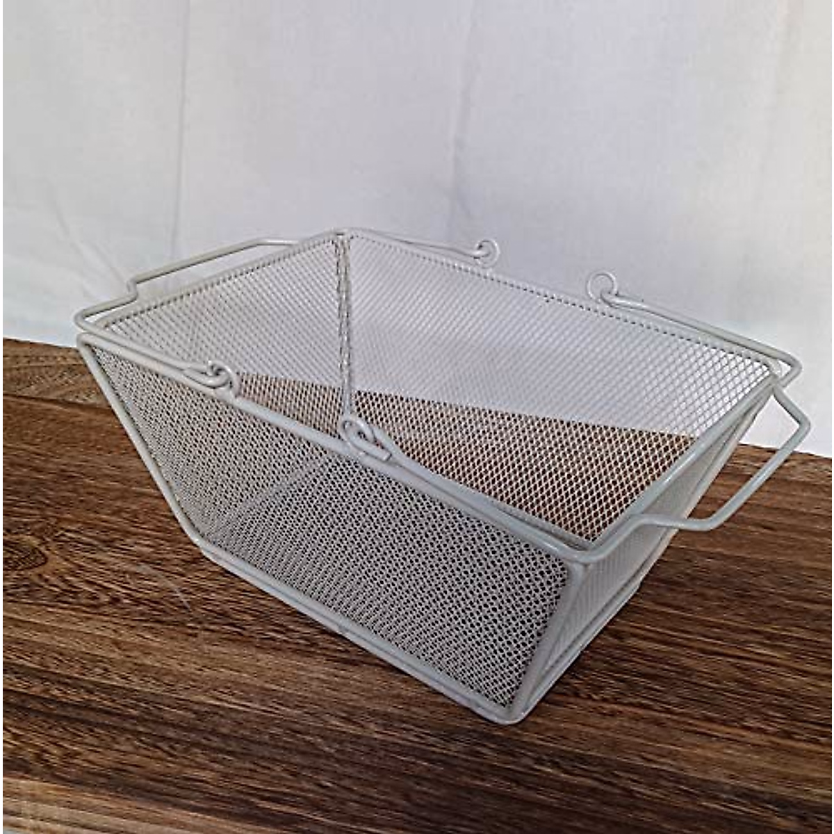 Abite FI-501-IV Storage Box, Mesh, Handle Basket, S, Ivory