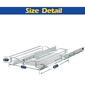 SIMCAS Pull Out Cabinet Organizer 11"W x 21"D, 1Tier Kitchen cabinet pull out shelves for organizers and storage, pull out drawers for kitchen cabinets, Pantry, Bathroom, under sink cabinet organizers