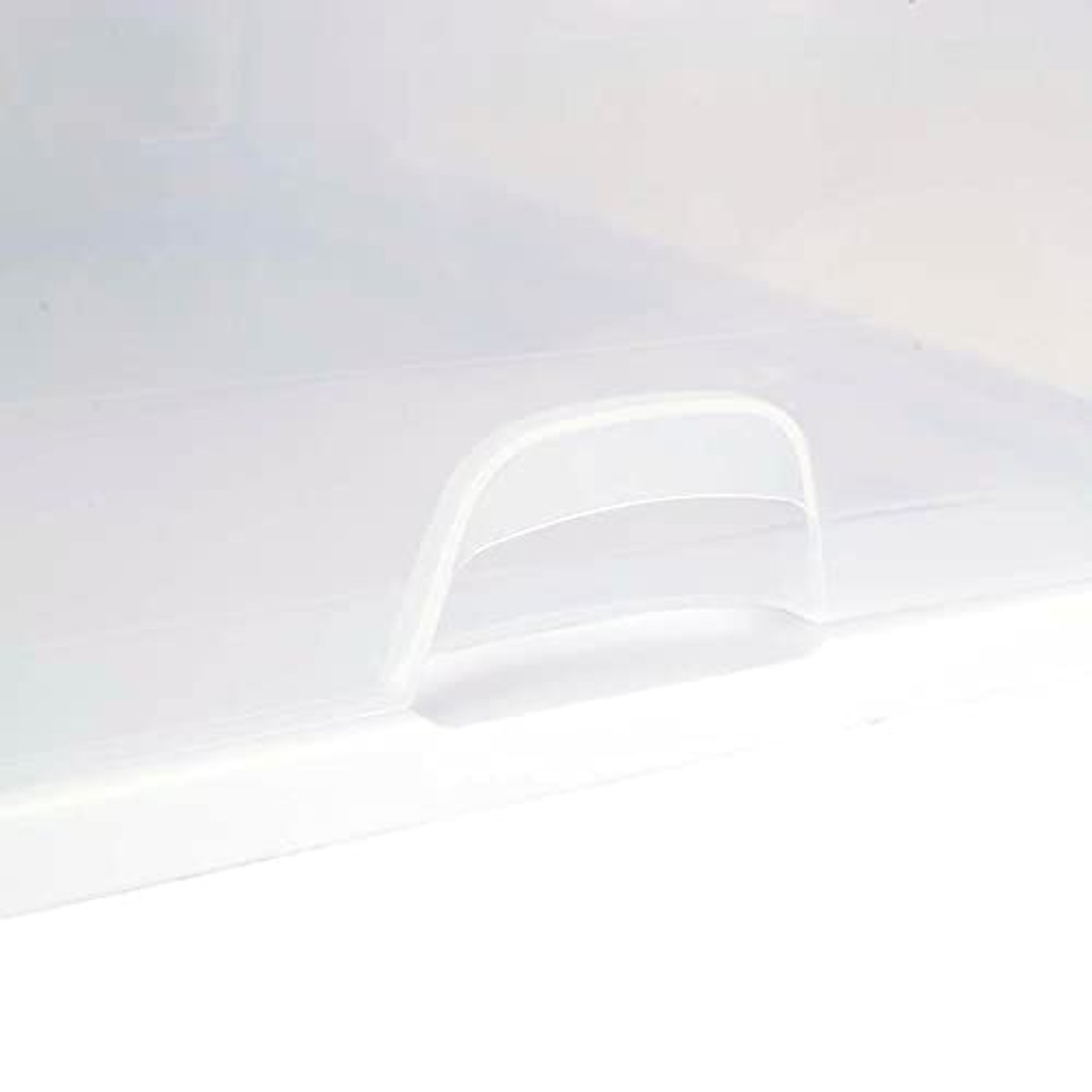 Sterilite 16 Quart Stackable Sturdy Plastic Storage Drawer Container for Home and Office Organization, Clear and White (12 Pack)