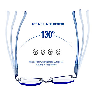 FEIVSN 3-Pack Rimless Reading Glasses For Women, Lightweight Spring Hinge Readers, Classic Elegant Artistic Eyeglasses UV 400 (Mix 2.5 Etc)