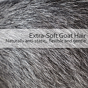 Redecker Goat Hair Baby Hairbrush with Waxed Olive Wood Handle, 5-3/4-Inches