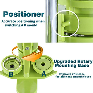 Happizza Button Maker Machine (3rd Gen) Installation-Free, 58mm (2.25in) DIY Pin Badge Button Maker Press Machine Badge Punch Press with Free 100pcs Button Parts&Pictures&Circle Cutter&Magic Book