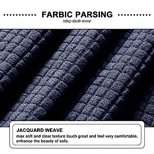 5-Seat Sectional Recliner Sofa Covers,4 Seater & 1 Corner Seat 5 Seater Stretch Recliner Couch Cover Slipcover for Reclining L Shape Recliner Corner Sofa,Soft,Washable Couch Covers,Navy Blue,Jacquard